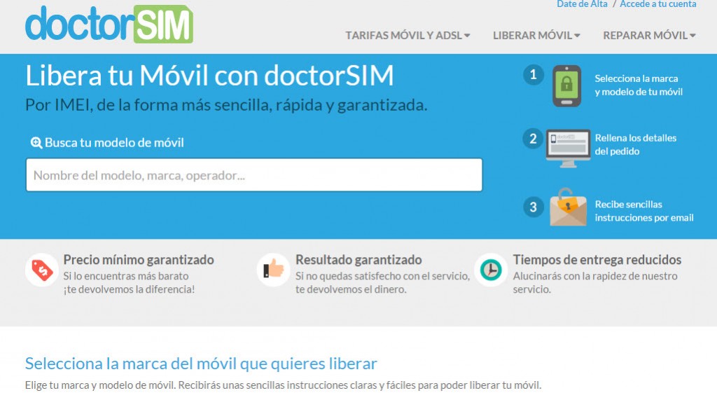 Doctorsim: opiniones sobre el portal para liberar movil