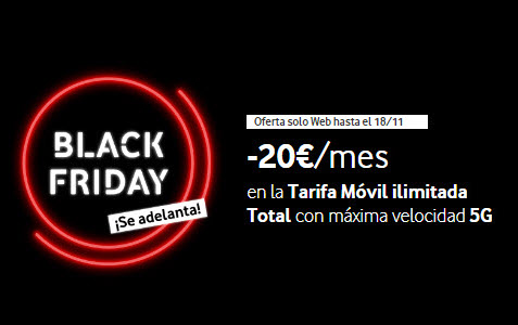 Vodafone Black Friday 2020 en Fibra y móvil con descuentos actualizados